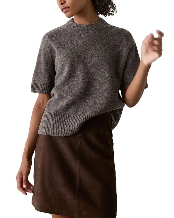 Whistles Round Neck Wool Knitted Tee