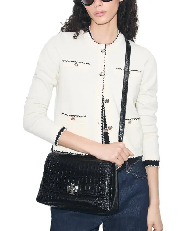 Tory Burch Charlie Embossed Shoulder Bag