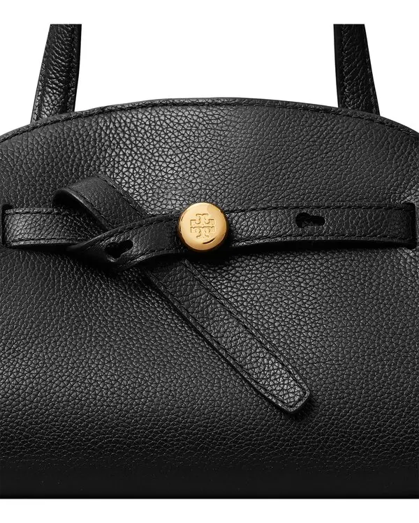 Tory Burch Romy Suede Small Bauletto Bag - Black