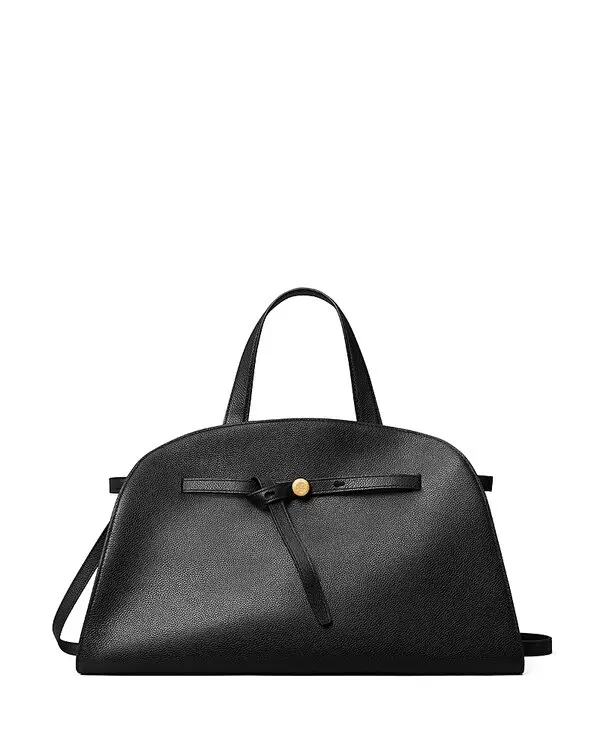 Tory Burch Romy Bauletto Leather Satchel - Black