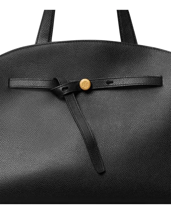 Tory Burch Romy Bauletto Leather Satchel - Black