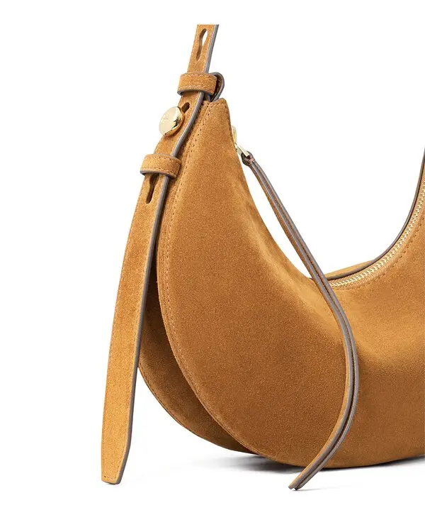 Tory Burch Romy Suede Shoulder Bag - Caramel