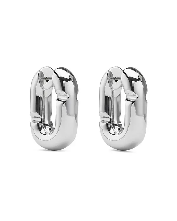 Marc Jacobs Pop J Marc Huggie Hoop Earrings - Silver