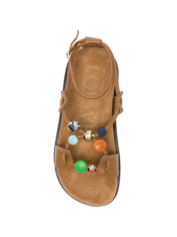 Loewe Pebble Fussbett Leather Sandals