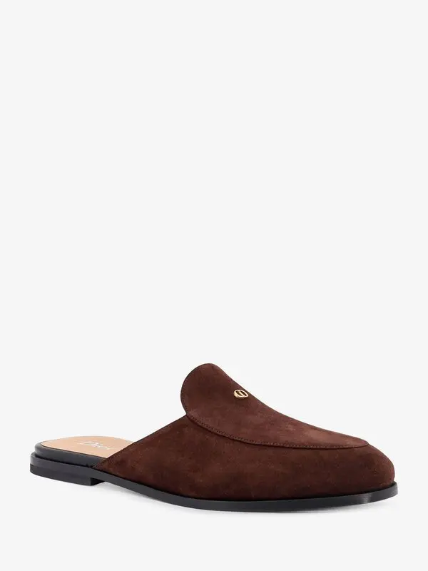 Dior Antibes Suede Mules - Brown