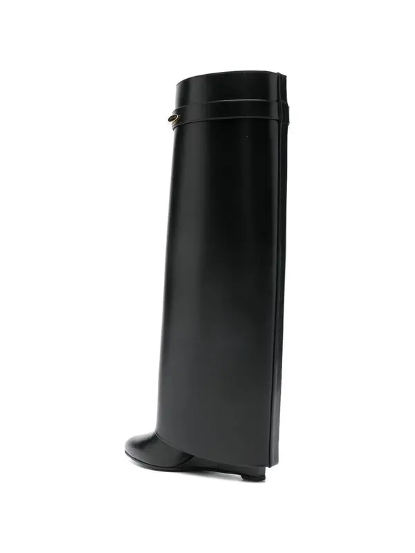 Givenchy Metal Detail Knee-high Wedge Heel Pointed Toe Boots