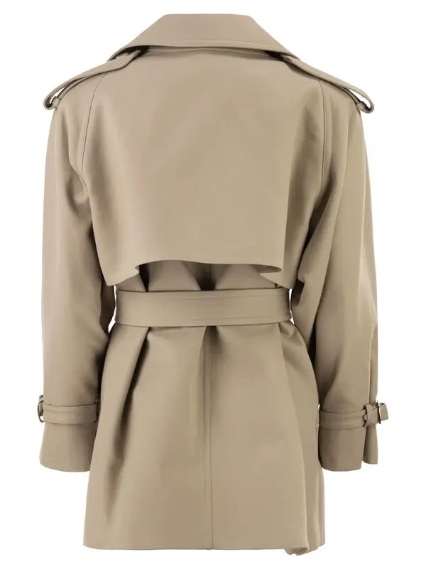 Max Mara Short Cotton Trench Coat - Cream