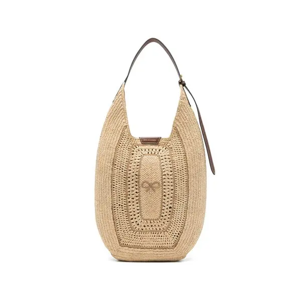 ANYA HINDMARCH Woven Raffia Shoulder Bag