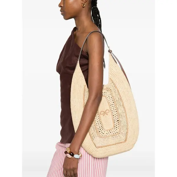 ANYA HINDMARCH Woven Raffia Shoulder Bag
