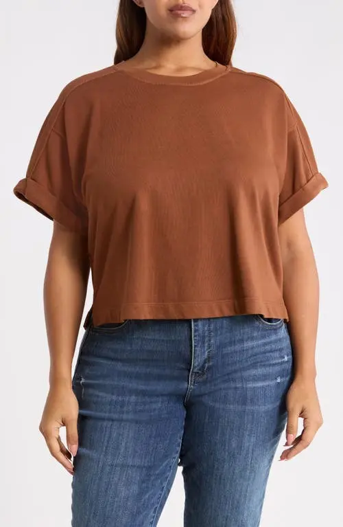 CITY BLUES Brie Boxy Sweatshirt - Tawny