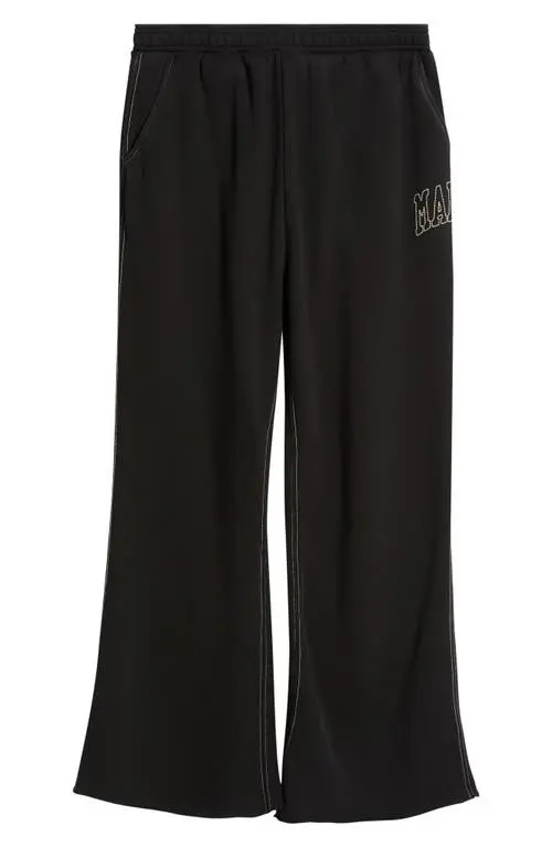 MARKET Big Stitch Open Leg Sweatpants - Black