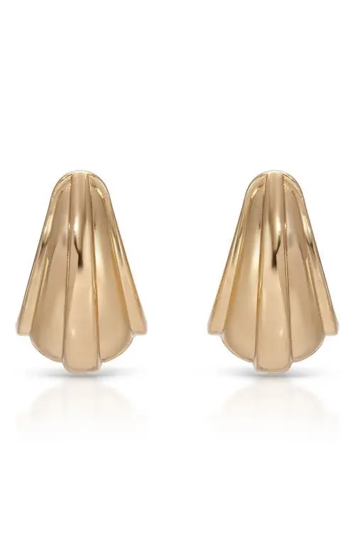 Ettika Modern Ridge Huggie Hoop Earrings
