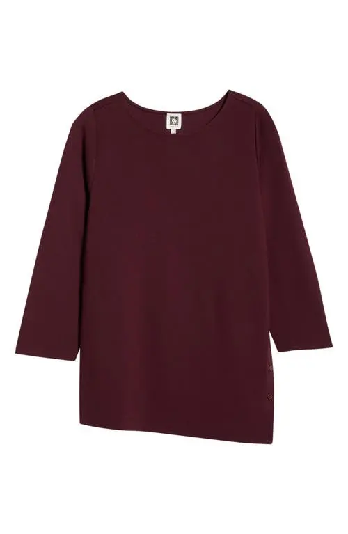 Anne Klein Asymmetrical Button Hem Top - Barolo Multi