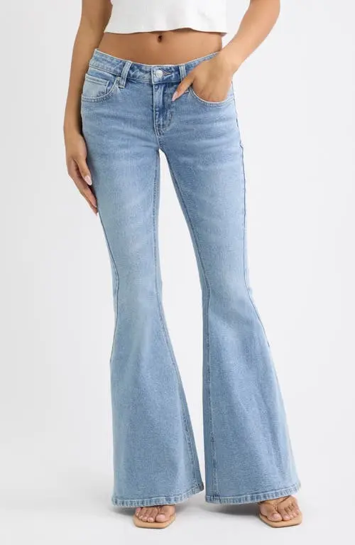 FADE OUT LOUD Twisted Seam Low Rise Bell Bottom Jeans