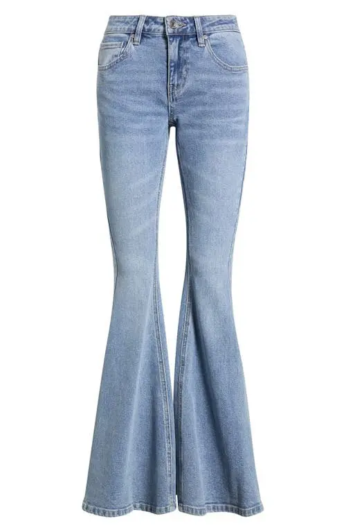 FADE OUT LOUD Twisted Seam Low Rise Bell Bottom Jeans