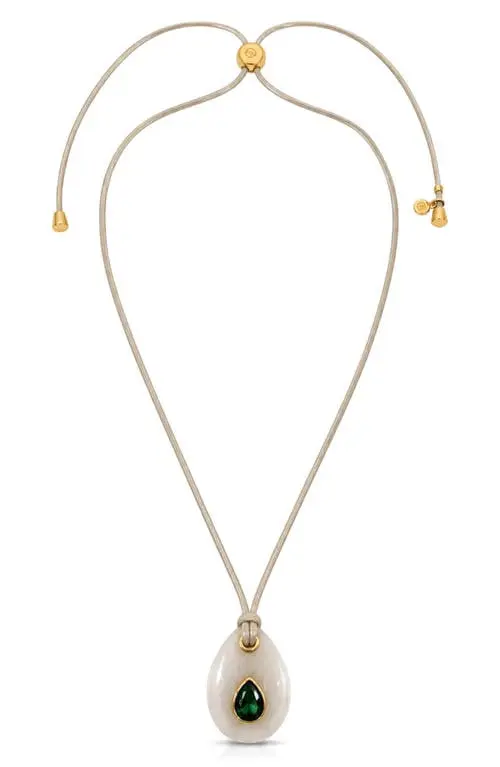 Ettika Teardrop Cord Pendant Necklace - Cream