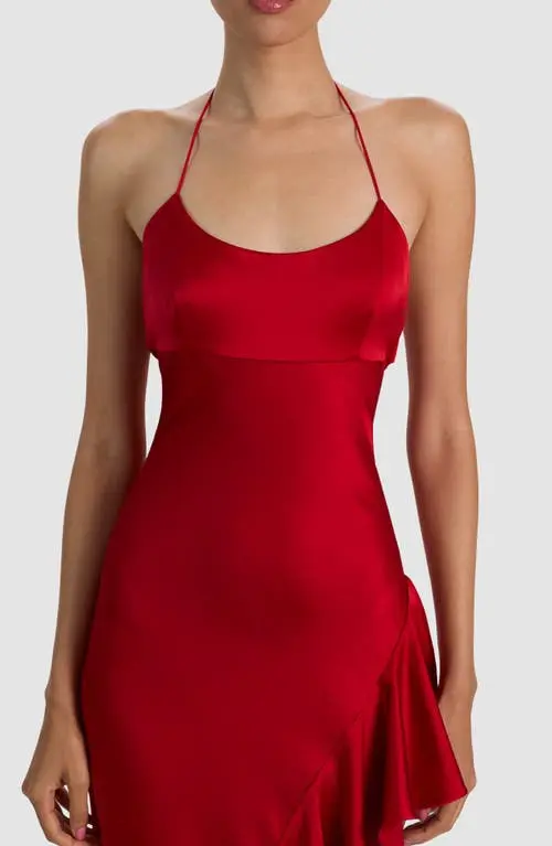 Alice + Olivia Palma Asymmetrical Ruffle Gown