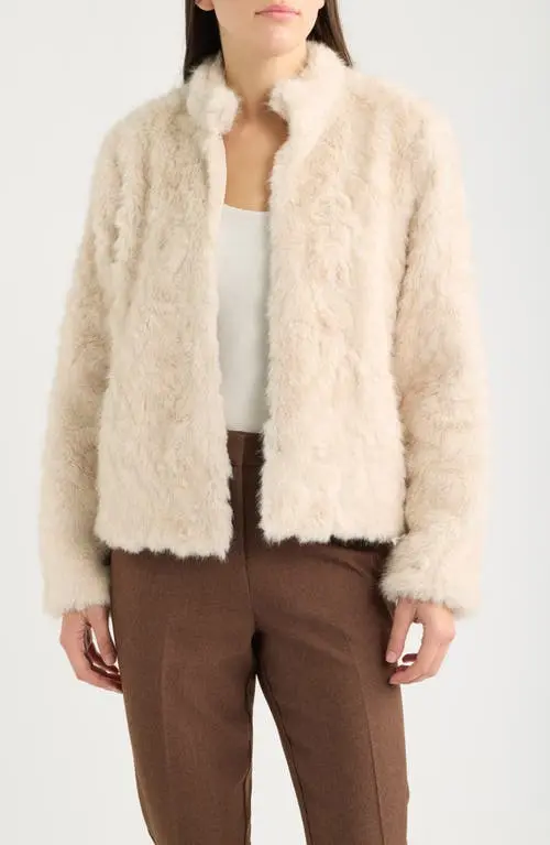 TAHARI ASL Faux Fur Jacket - Ivory
