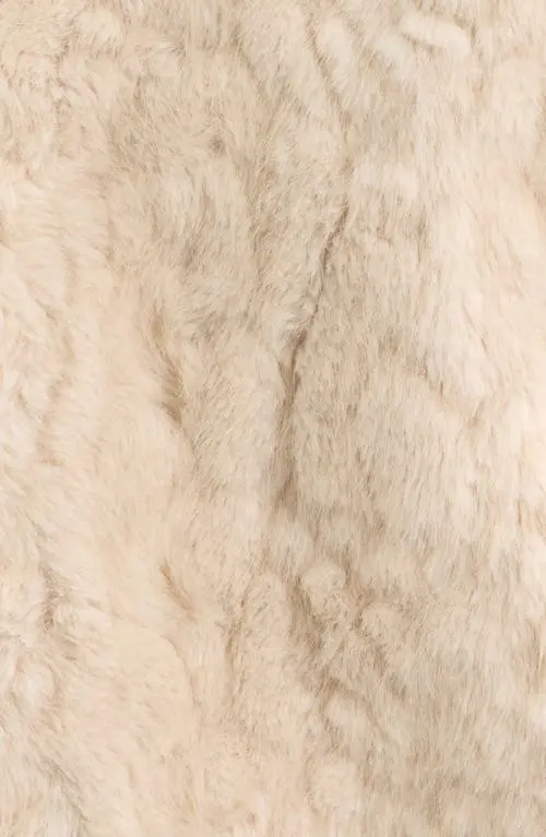 TAHARI ASL Faux Fur Jacket With Stand Collar