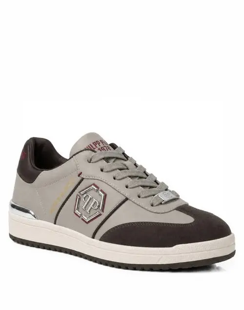 Philipp Plein Retro Hustle Bicolor Low Top Sneakers - Darkbrown