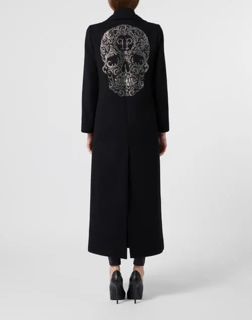 Philipp Plein Duke Long Coat Baroque Skull