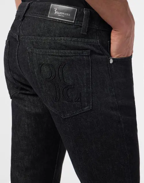 BILLIONAIRE Super Straight Cut Jeans - Black