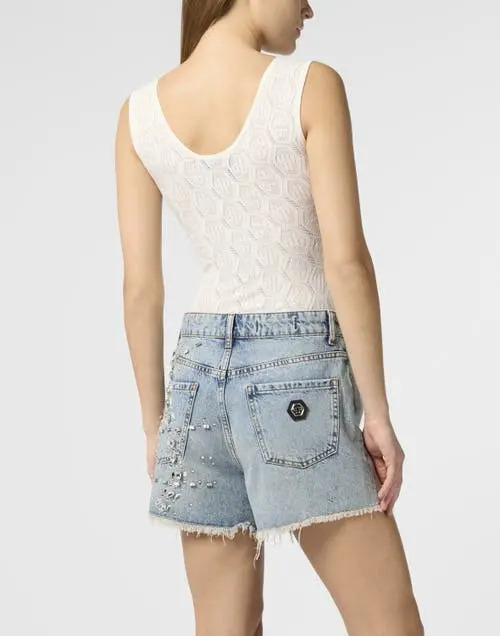 Philipp Plein Knit Tank Top Piercing Monogram