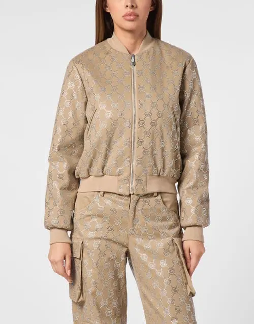 Philipp Plein Monogrammed Bomber Jacket