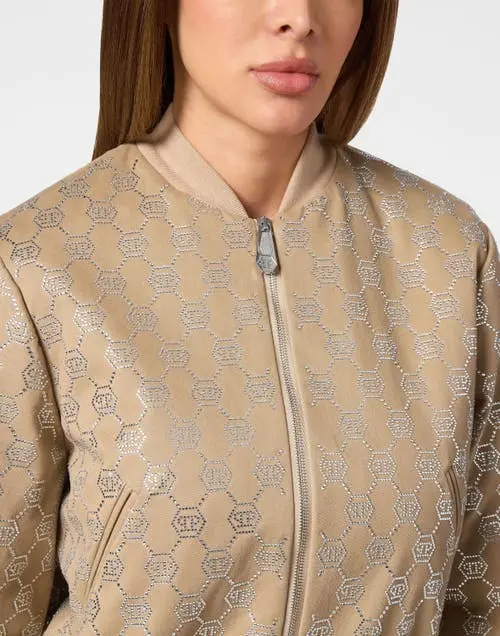 Philipp Plein Monogrammed Bomber Jacket