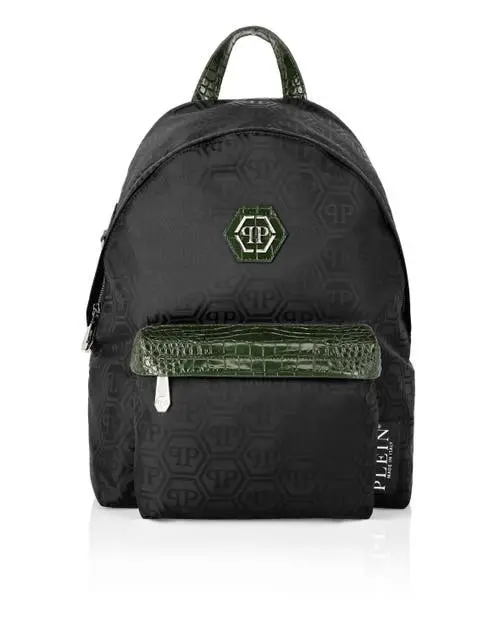 PLEIN SPORT Nylon Backpack Monogram