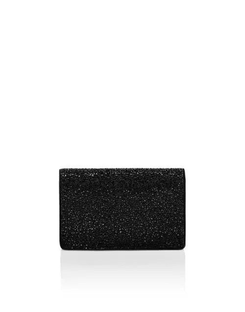 Philipp Plein Suede Mini Shoulder Bag With Rhinestone Embellishments