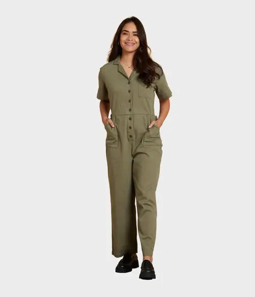 KNOWN SUPPLY Gemini Jumpsuit In Organic Cotton - Army