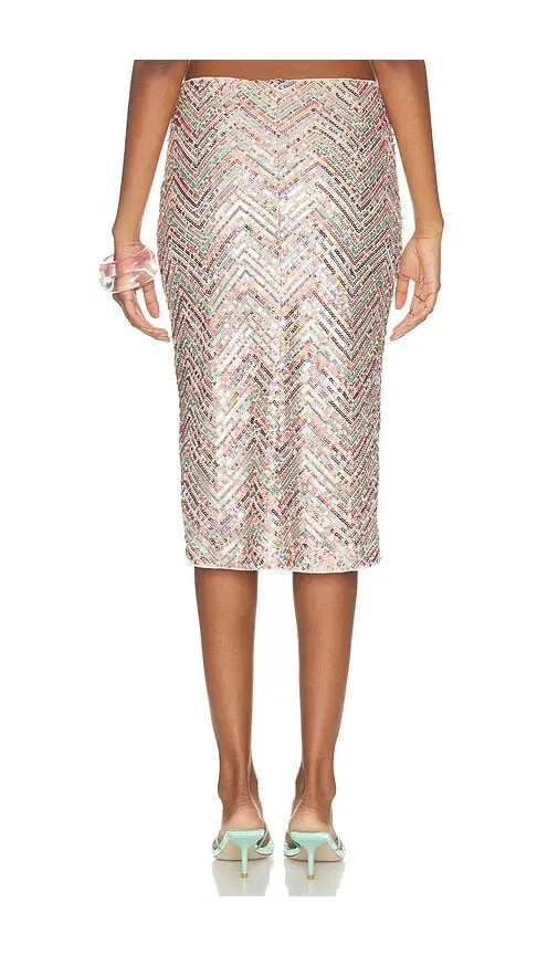AFRM Embellished Sequin Midi Skirt