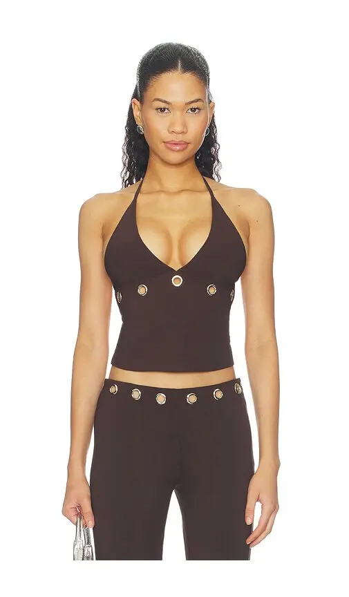 TIGER MIST Marren Halter Top - Brown
