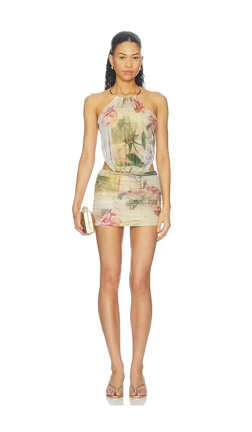 TIGER MIST Evanna Mini Dress Floral Print