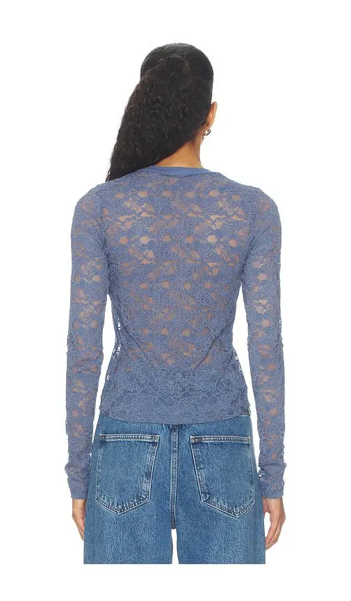 Michael Lauren Vero Long Sleeve Lace Top