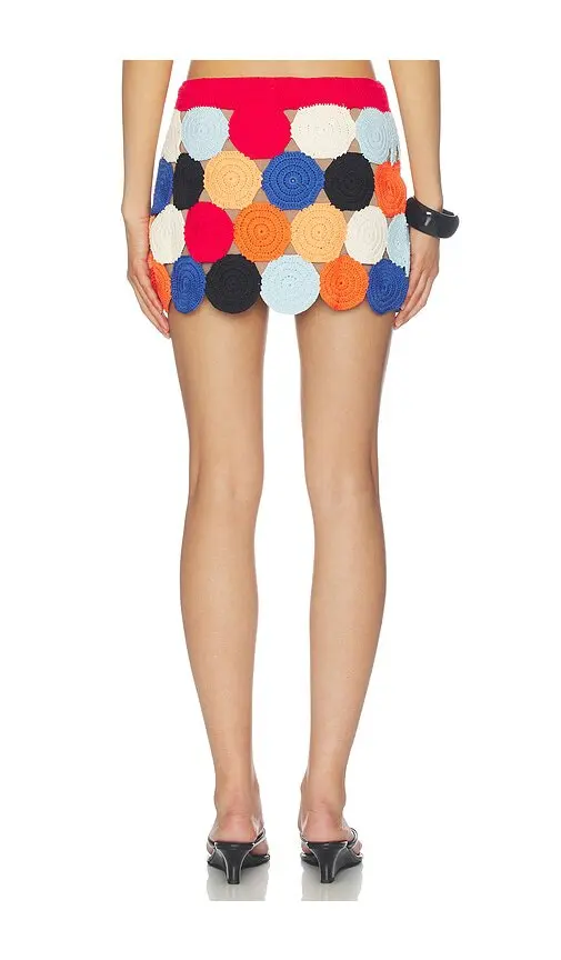 SIMONMILLER Beep Beep Crochet Mini Skirt - Confetti