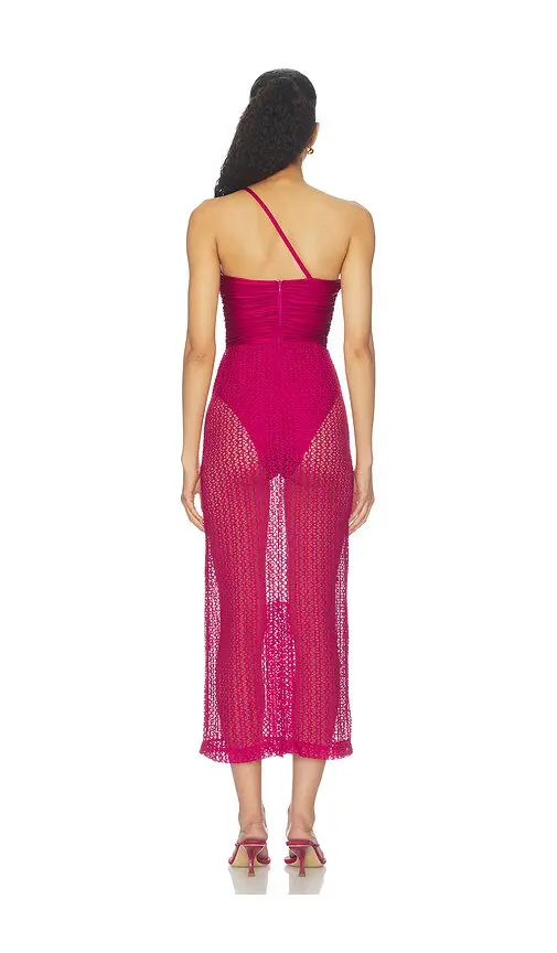 PatBO Embellished Floral Appliqué Midi Dress