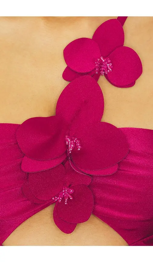 PatBO Embellished Floral Appliqué Midi Dress