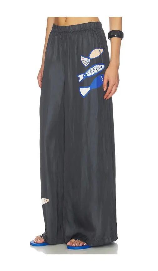 WeWoreWhat Wide Leg Printed Trousers