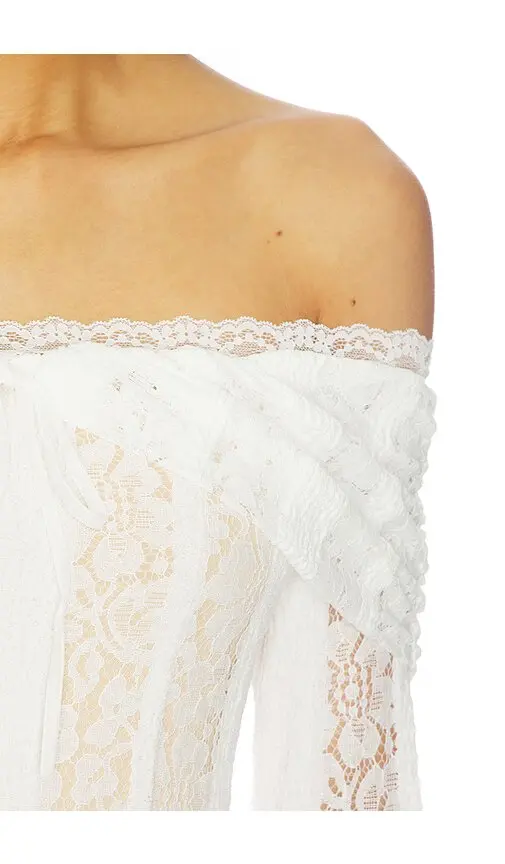MORE TO COME Annabelle Off-shoulder Mini Dress