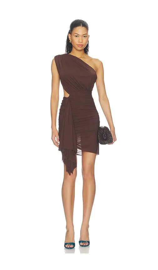 Superdown Juliet Mini Dress In Brown - Dark Brown