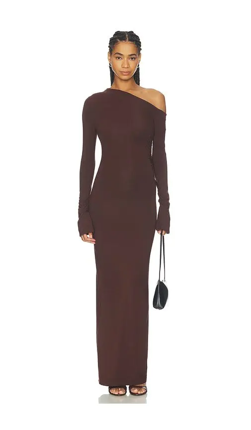 Superdown Ruched Side Maxi Dress