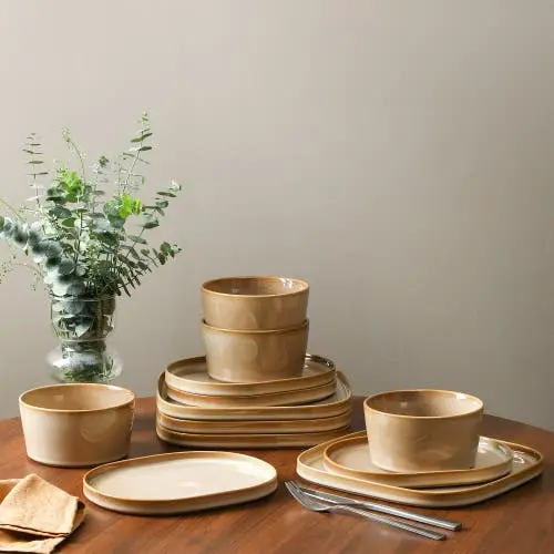 STONE + LAIN Cairo Stoneware 12-piece Dinnerware Set