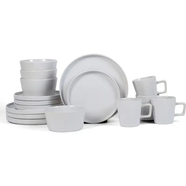 STONE + LAIN Celina Stoneware 16-piece Dinnerware Set - White