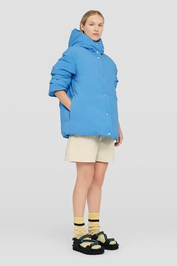 JIL SANDER Hooded Down Jacket - Blue