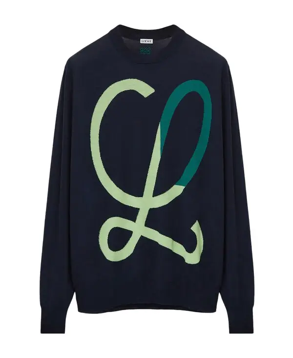 Loewe Wool Sweater With L Inlay