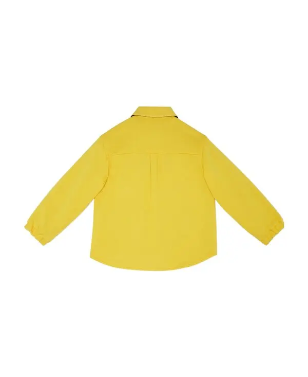 Fendi Fleece And Ff Nylon Reversible Shirt Jacket - Yellow
