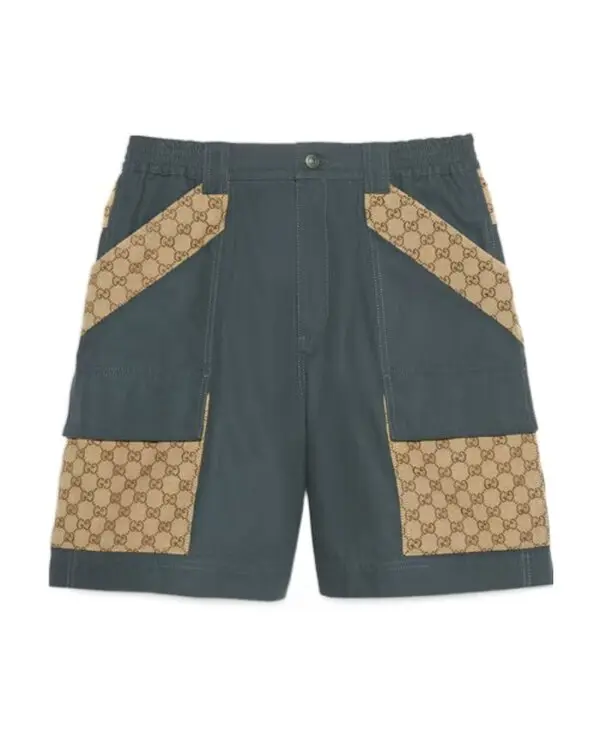 Gucci Cargo Monogrammed Shorts