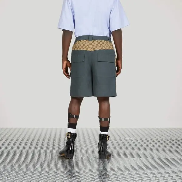 Gucci Cargo Monogrammed Shorts